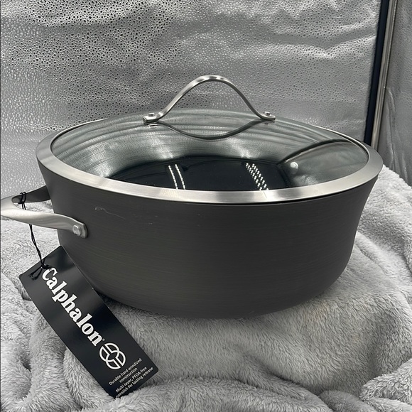 Calphalon | Kitchen | Calphalon Gray Nonstick Saucepan With Lid | Poshmark